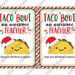 PRINTABLE Teacher Christmas Gift Card Holder Taco Gift Card Teacher ...