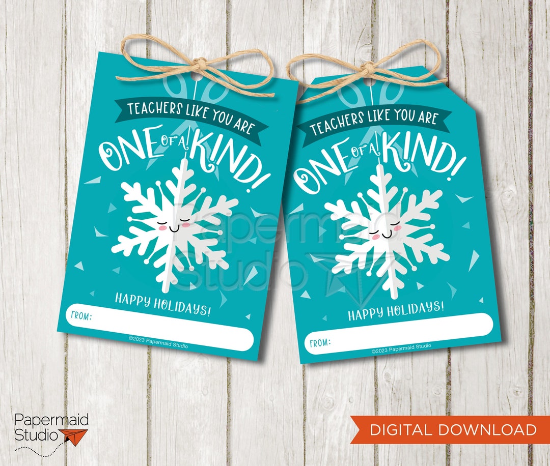 Teacher Christmas Gift Tag Printable Teacher Christmas Card Teacher ...