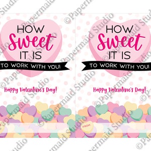 PRINTABLE Coworker Valentine's Day Card - Sweet Treat Candy Coffee ...