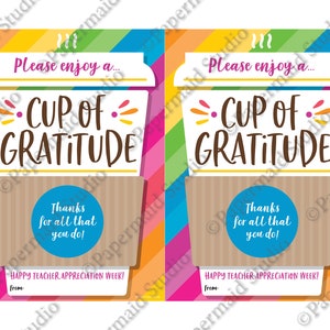 Printable Teacher Appreciation Week Thanks a Latte Coffee Gift Card ...