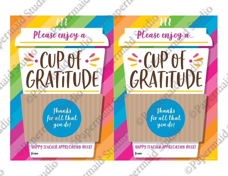 Printable Teacher Appreciation Week Thanks a Latte Coffee Gift - Etsy