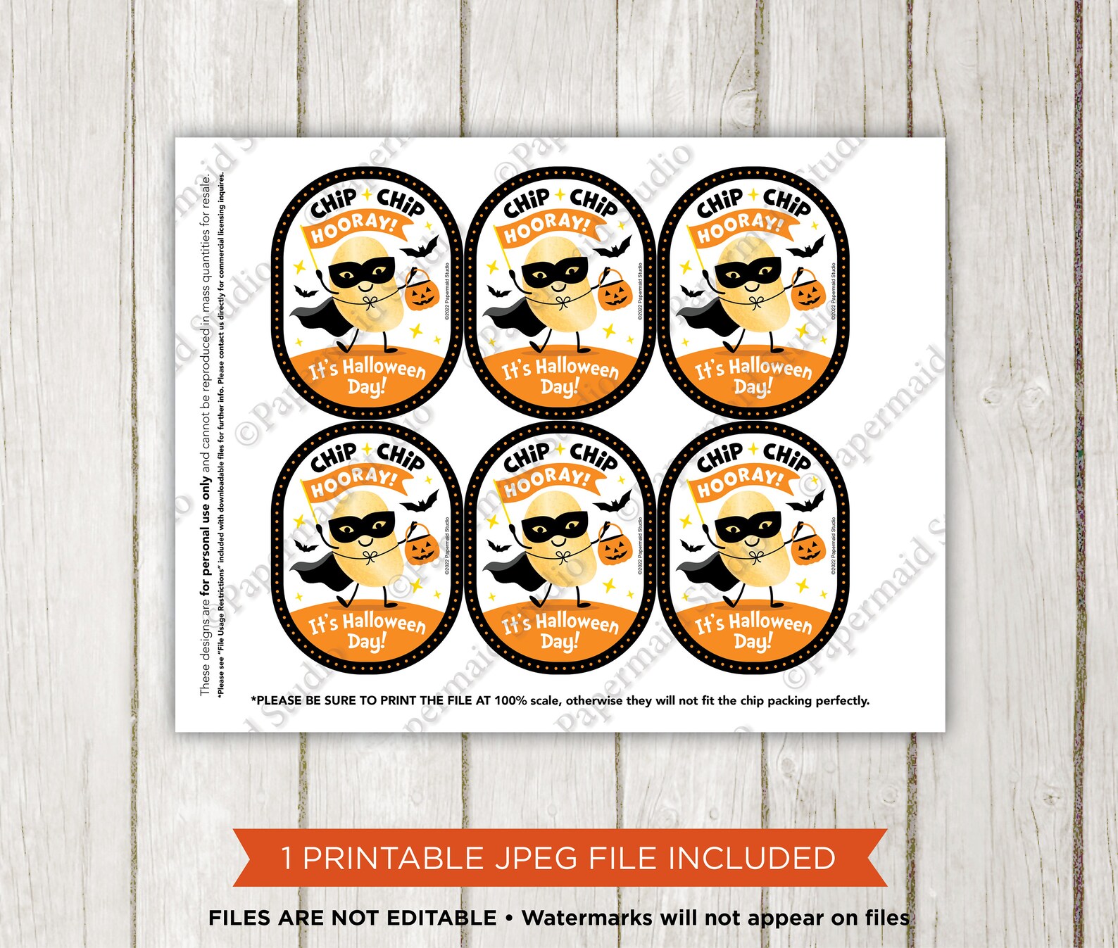 Halloween Chip Tags - Halloween Label for Snack Size Chips - Halloween ...