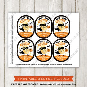 Halloween Chip Tags - Halloween Label for Snack Size Chips - Halloween ...
