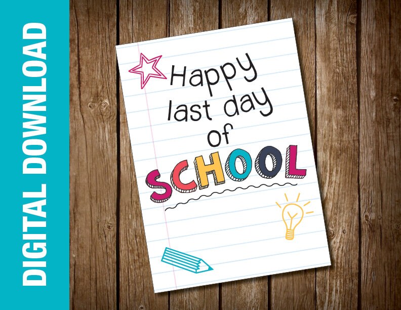 PRINTABLE Last Day of School Gift Tag - Teacher Thank You Gift Tag ...