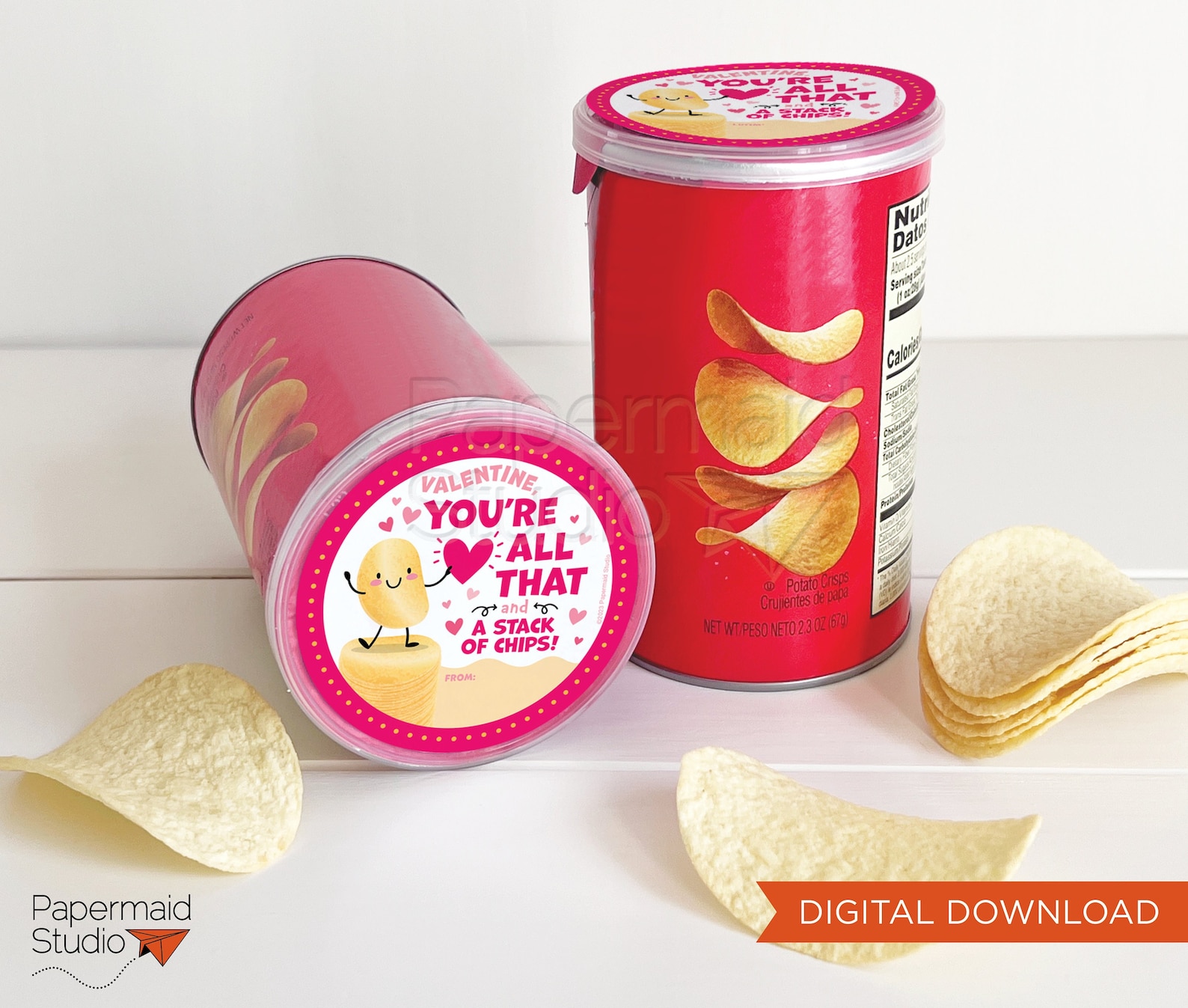 Valentine Chip Labels - Printable Valentines for Snack Size Chips ...