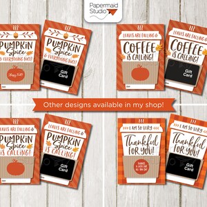 PRINTABLE Thanksgiving Coffee Gift Card Holder - Teacher Thanksgiving ...