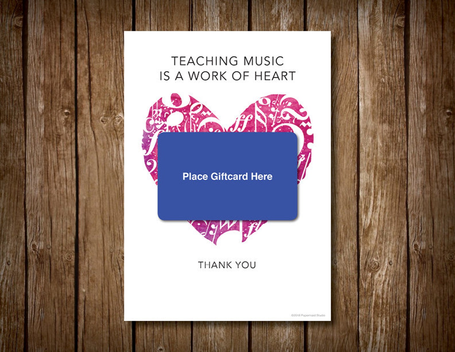 PRINTABLE Music Teacher Valentine's Day Card Valentine - Etsy