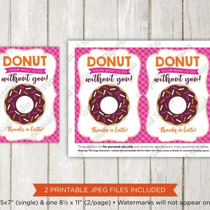 Donut Gift Card Holder Printable - Thanks a Latte Card - Coffee Gift ...