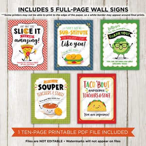 Teacher Appreciation Signs Bundle - Teacher Appreciation Lunch Signs ...
