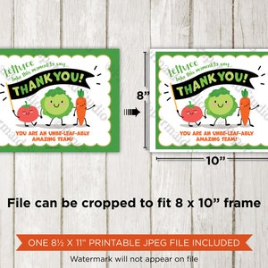 Employee Appreciation Printable - Salad Bar Sign - Teacher Appreciation ...