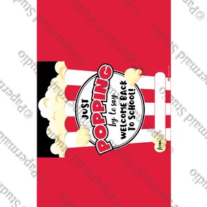 PRINTABLE Back to School Popcorn Wrap Label - First Day of School ...