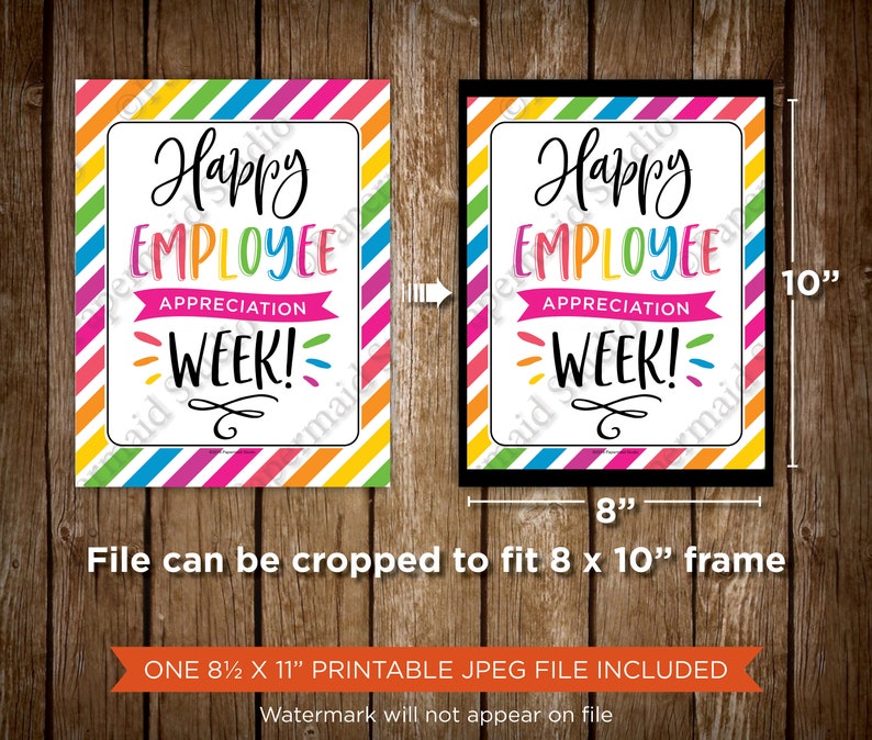 Employee Appreciation Week Sign Printable Teacher PTA Poster - Etsy