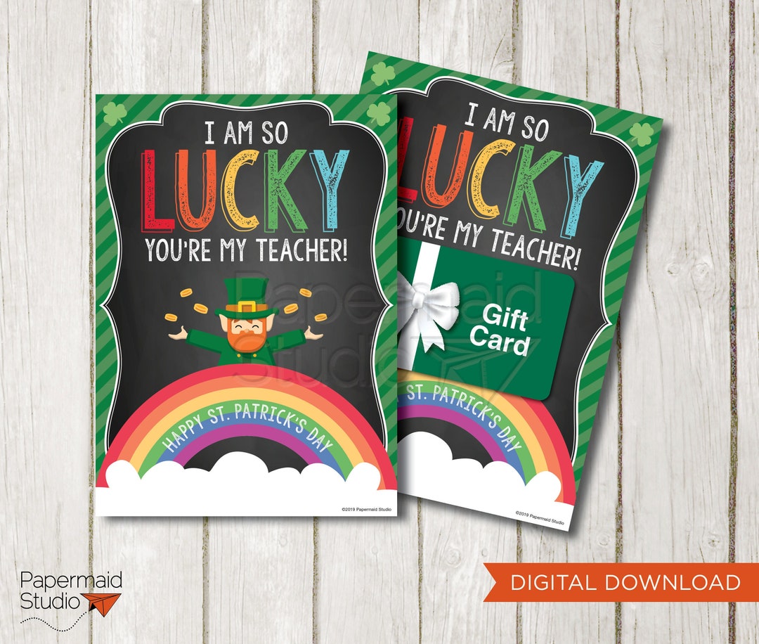 Teacher St. Patrick's Day Card Printable - St. Patrick's Day Teacher ...