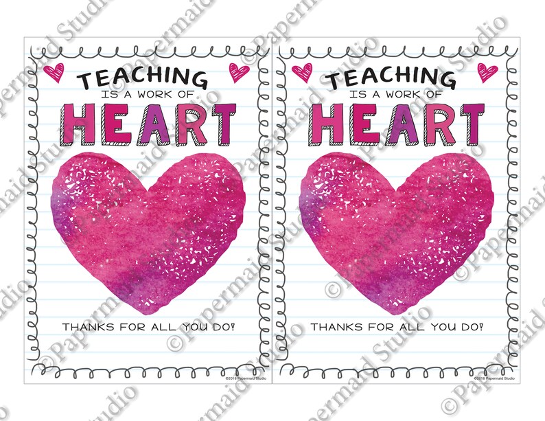 PRINTABLE Teacher Thank You Card -- Printable Teacher Appreciation Card ...