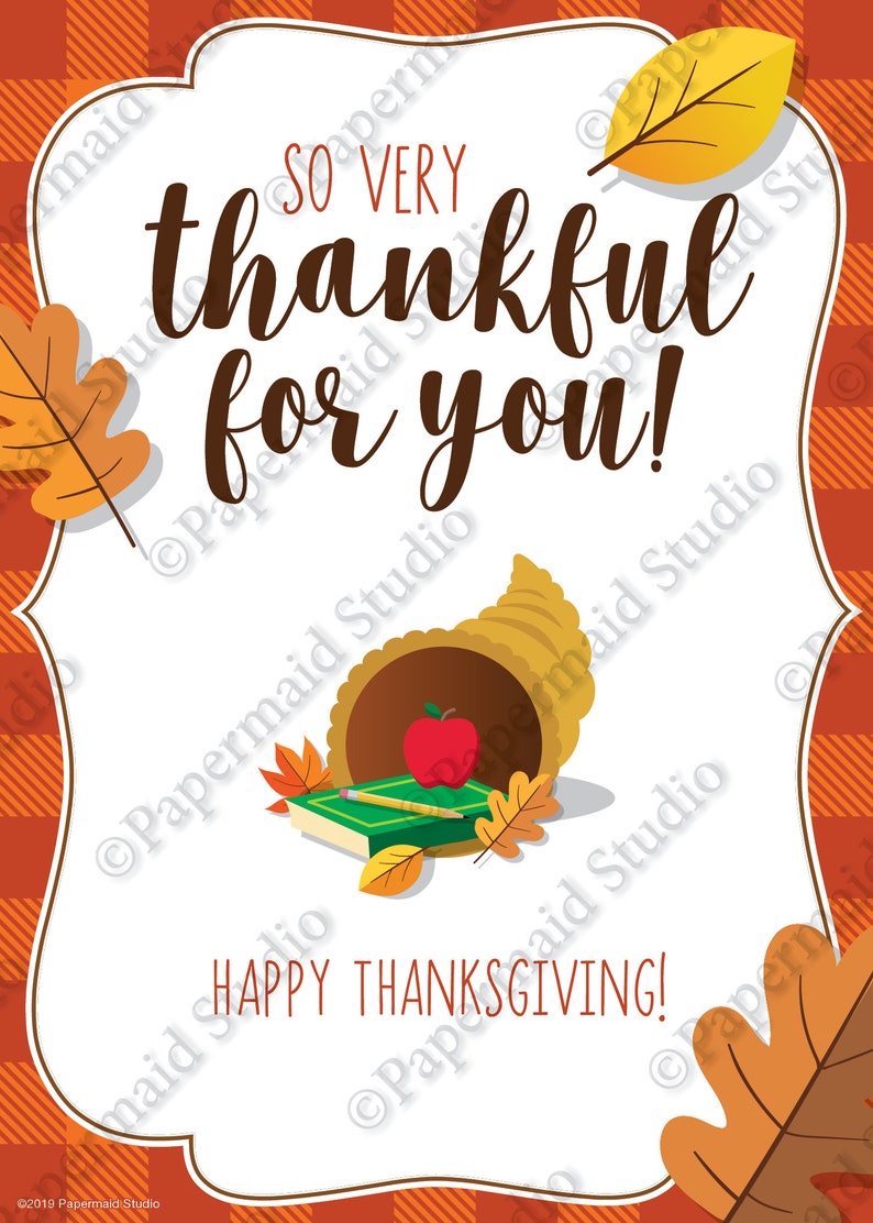 PRINTABLE Teacher Thanksgiving Gift Card Holder - School Teacher ...