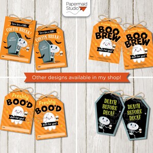 Halloween Gift Tag for Coffee - Teacher Halloween Gift Tag - Staff ...