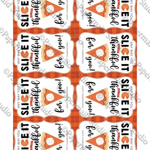 PRINTABLE Thanksgiving Gift Tag - Thanksgiving Card - Pie Thank You ...
