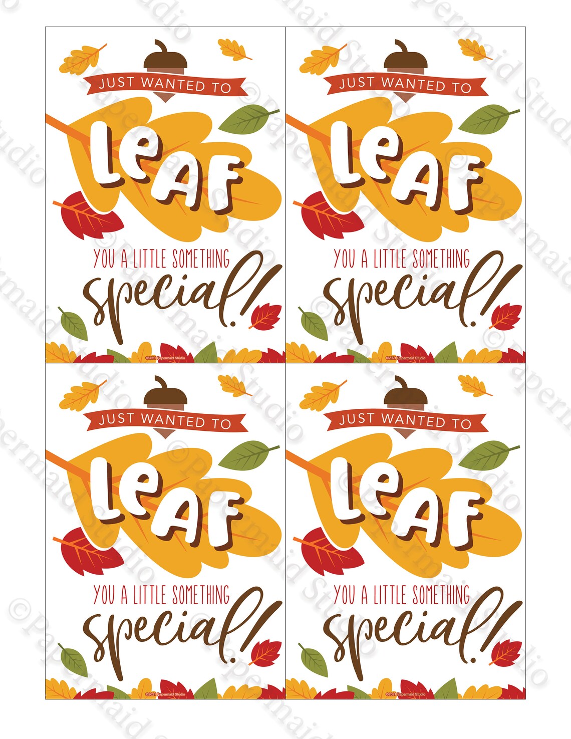 Fall Gift Tag Printable - Thanksgiving Thank You - Halloween Hang Tag ...