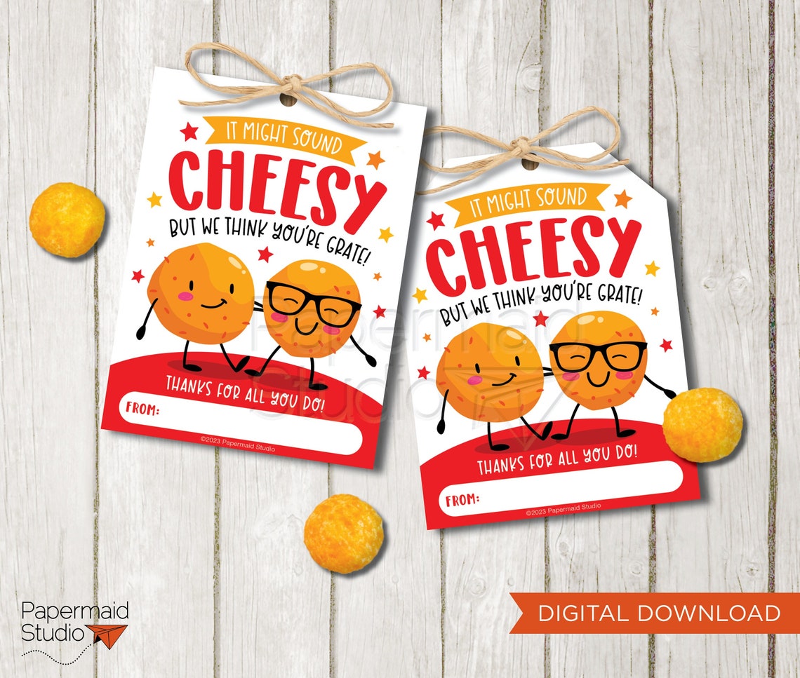 Teacher Appreciation Cheeseball Tag Printable Employee - Etsy