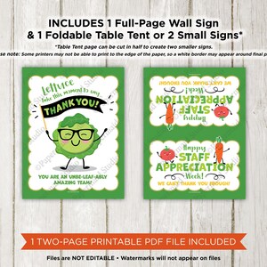 Teacher Appreciation Salad Bar Signs Printable - Teacher Appreciation ...