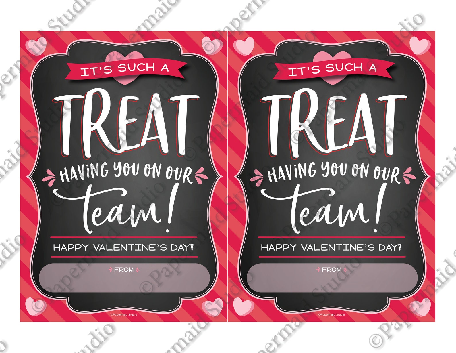 PRINTABLE Team Valentine Treat Card Editable Pdf - Etsy