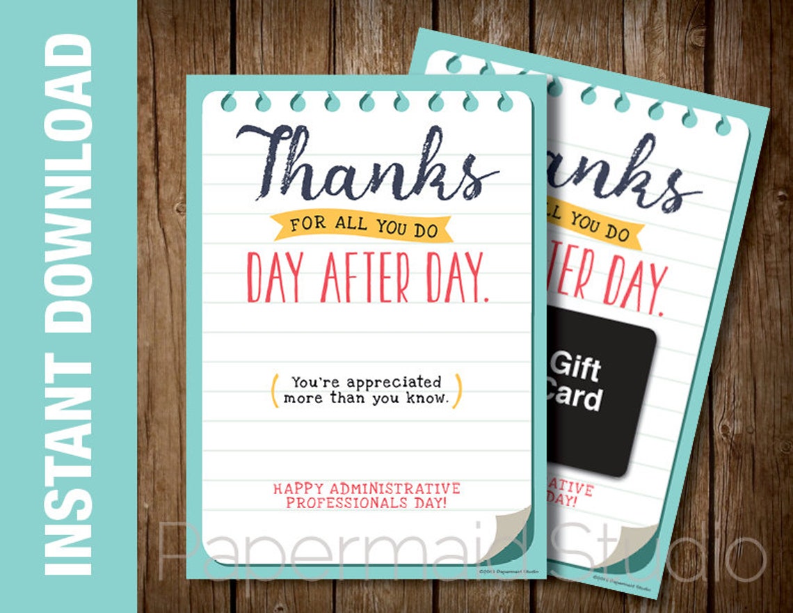 Administrative Professionals Day Gift Printable Employee - Etsy