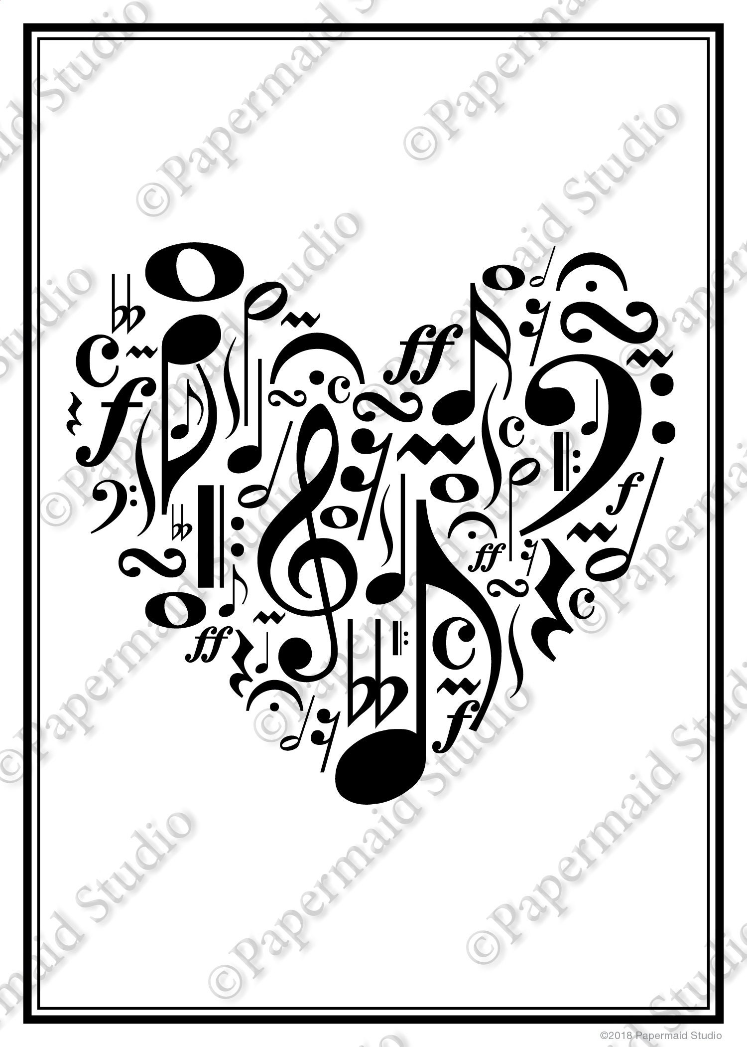 PRINTABLE Music Note Card Music Teacher Thank You Card - Etsy