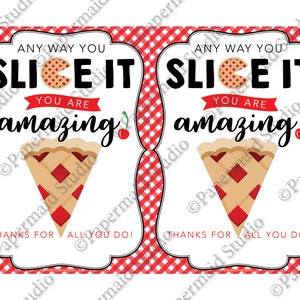 PRINTABLE Teacher Cherry Pie Gift Card Holder - Teacher Thank You Card ...