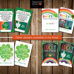Teacher St. Patrick's Day Gift Tag Printable - Teacher Appreciation ...