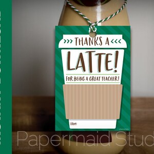 PRINTABLE Teacher Coffee Gift Tag - Last Day of School Teacher Tag ...