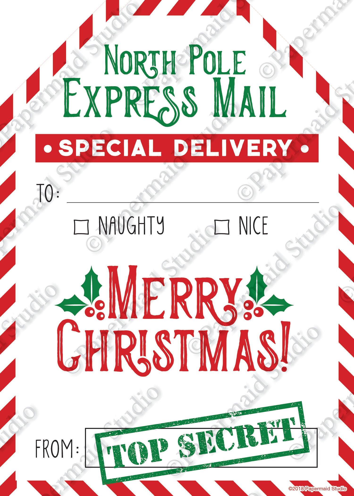 PRINTABLE Secret Santa Gift Card Holder Christmas Gift Card | Etsy