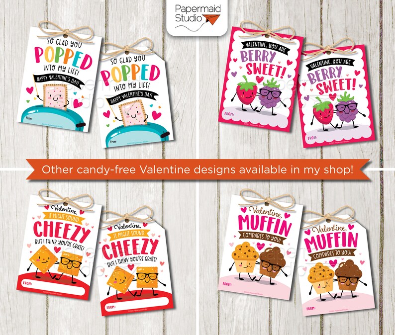 Muffin Valentine Tags - Printable Valentine Muffin Tag - Mini Muffins ...