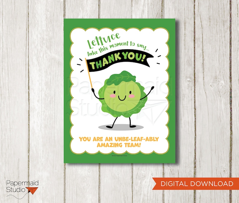 Employee Appreciation Printable - Salad Bar Sign - Teacher Appreciation ...