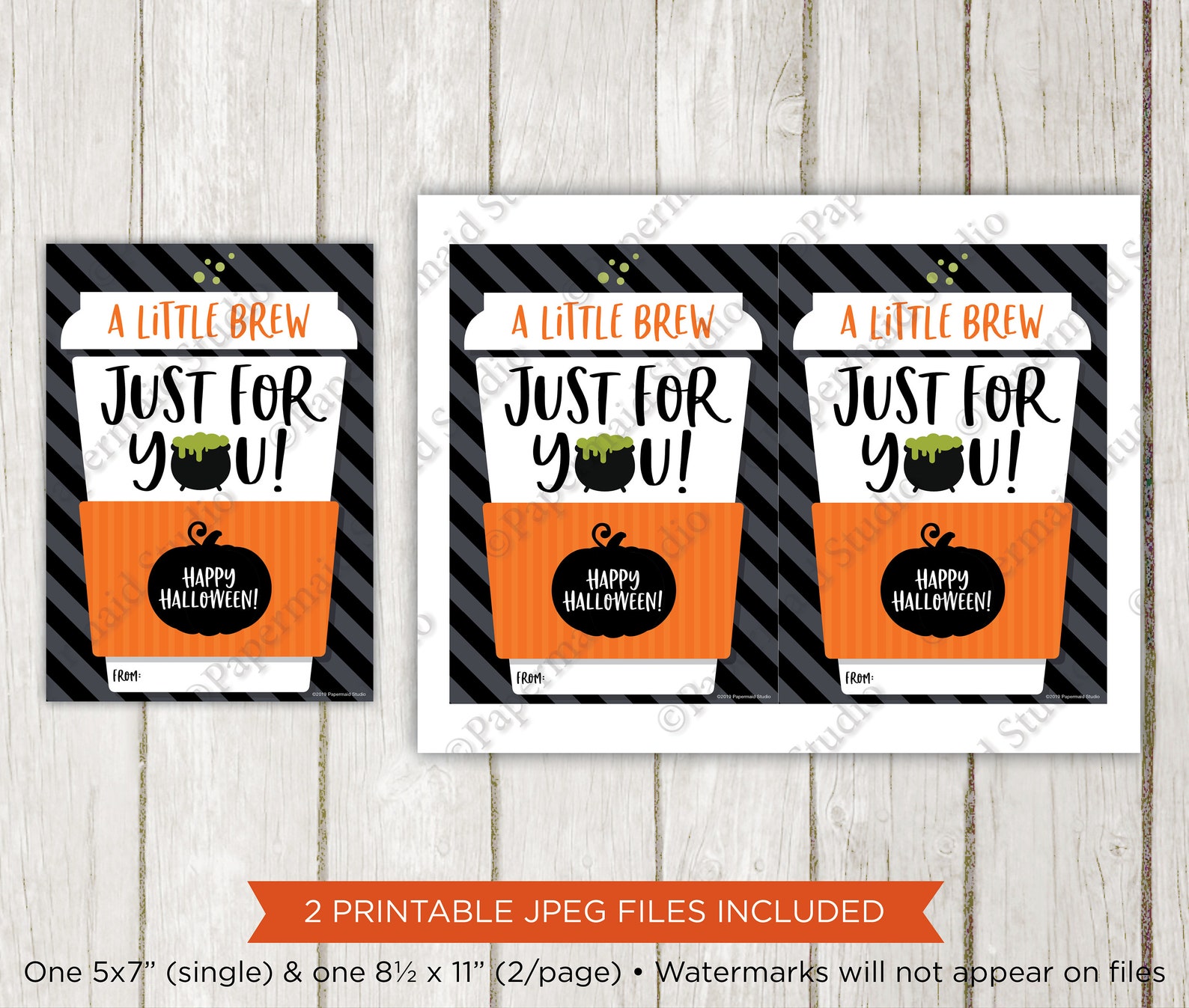 Halloween Gift Card Holder for Coffee Printable Teacher - Etsy