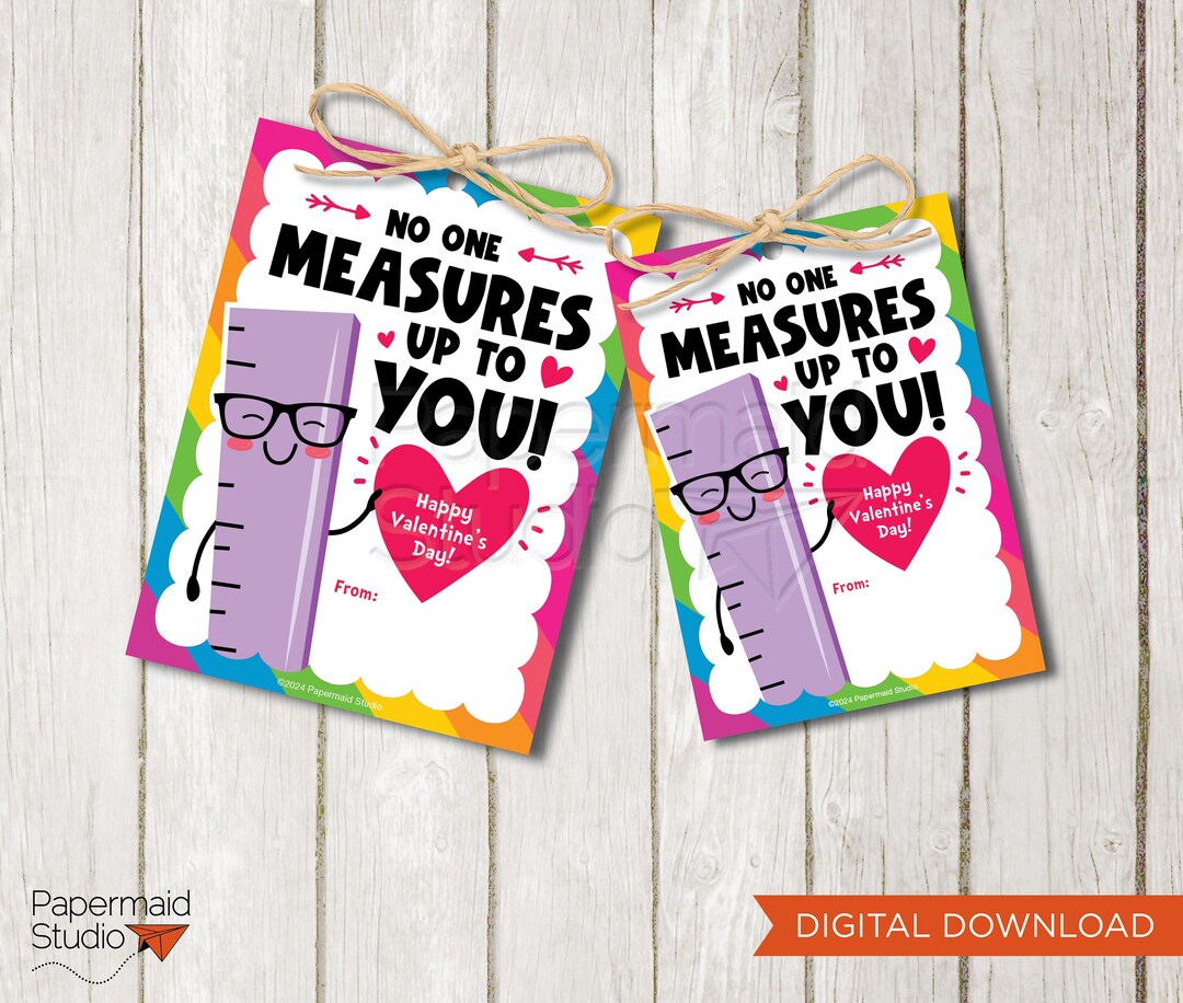 Ruler Valentine Tags - Printable Valentines Day Ruler Tags - Valentine ...
