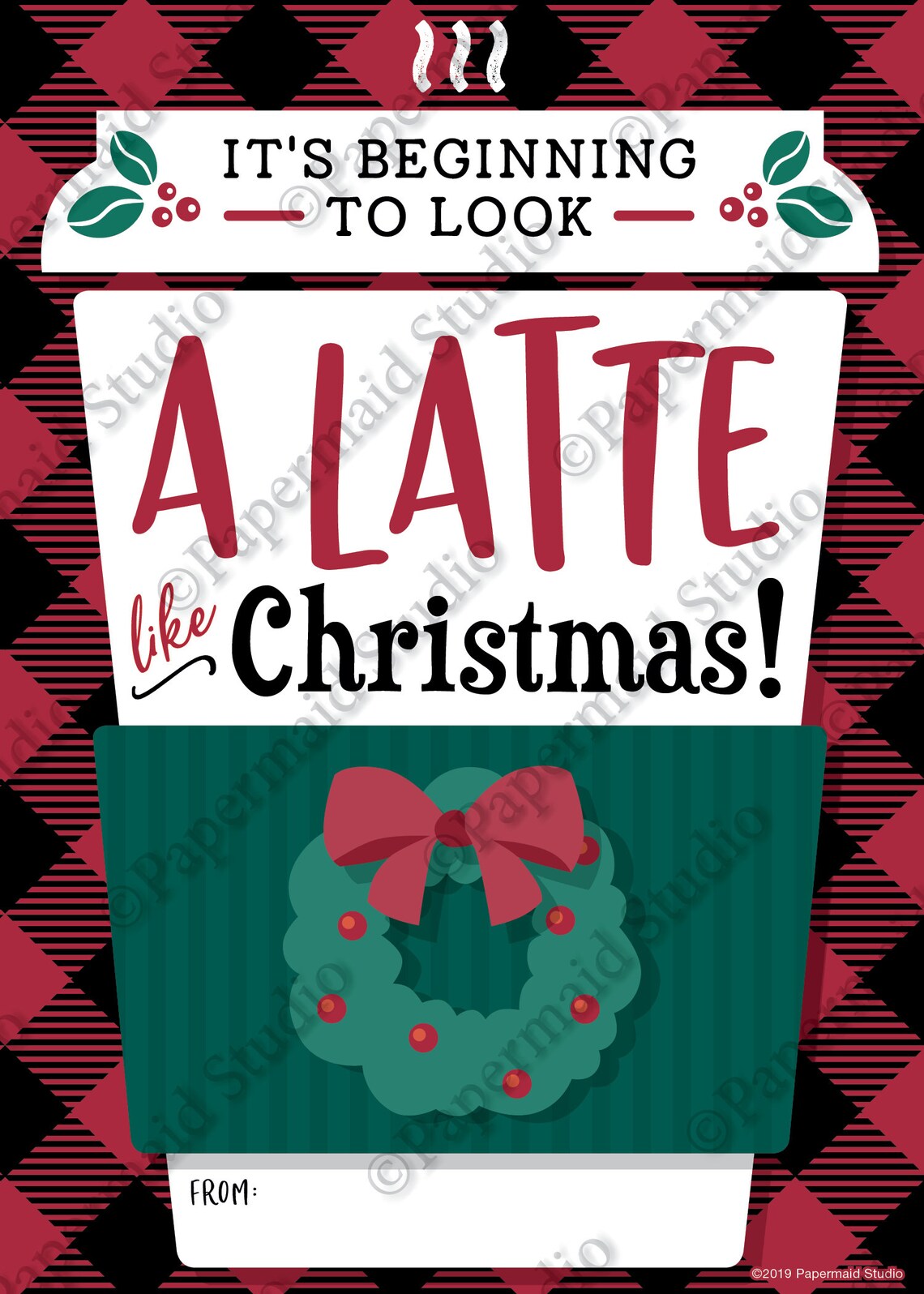 PRINTABLE Christmas Coffee Gift Card Holder Teacher - Etsy