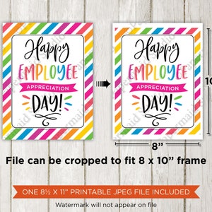 Employee Appreciation Sign Printable - Staff Appreciation Poster ...