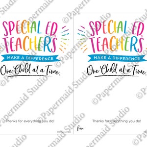 Printable Special Ed Teacher Thank You Card - Special Education Teacher ...