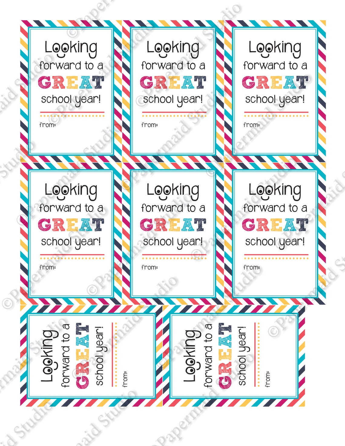 PRINTABLE Back to School Gift Tag Teacher Card First Day - Etsy