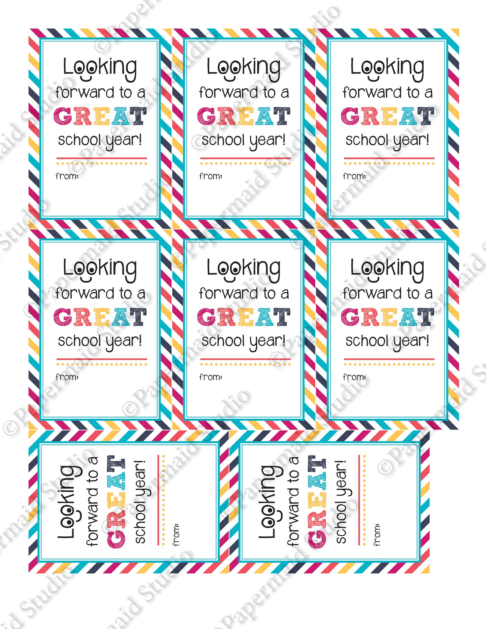 PRINTABLE Back to School Gift Tag Teacher Card First Day - Etsy