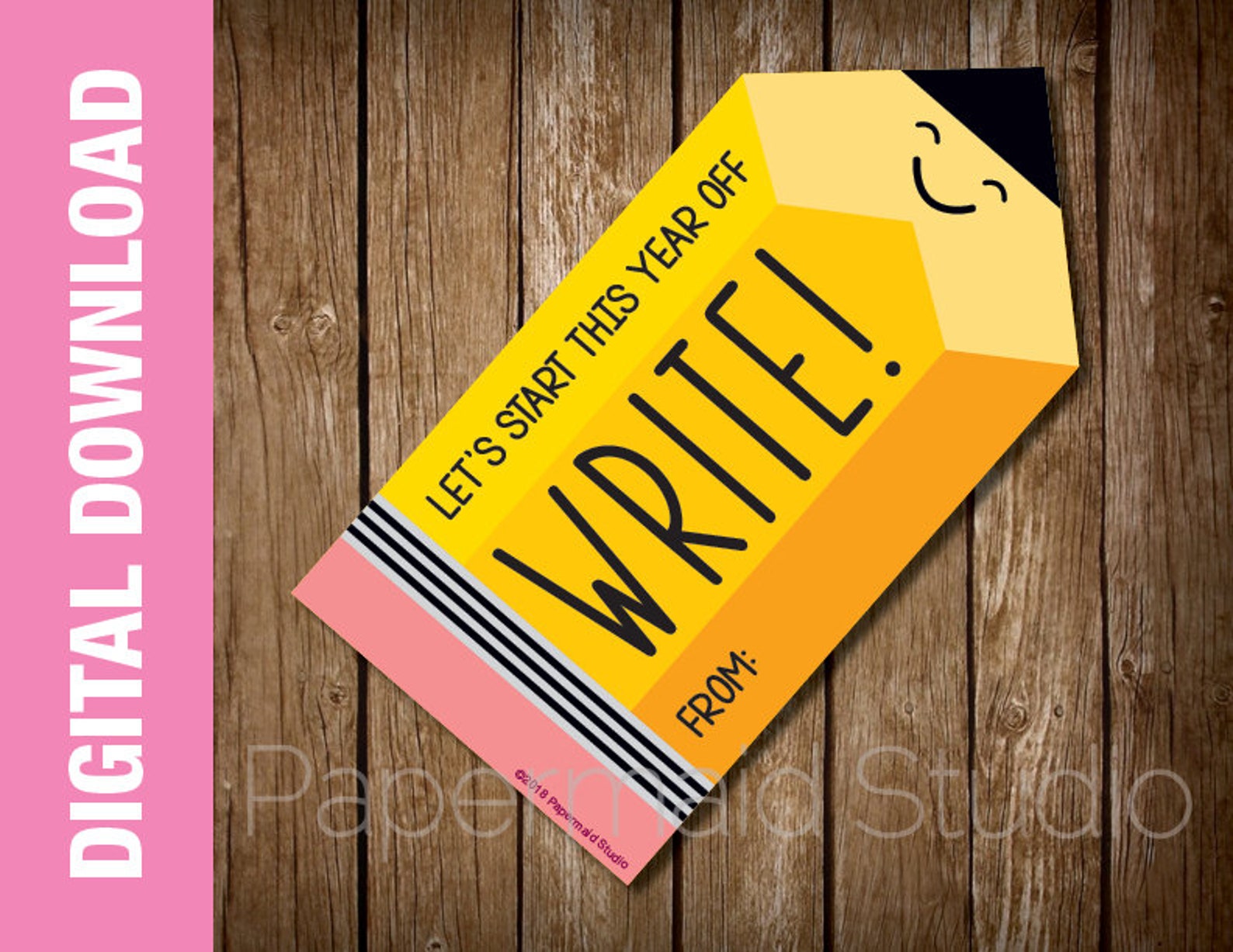 Back to School Tag Printable First Day of School Pencil Gift - Etsy