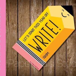 Back to School Tag Printable First Day of School Pencil Gift Tag ...