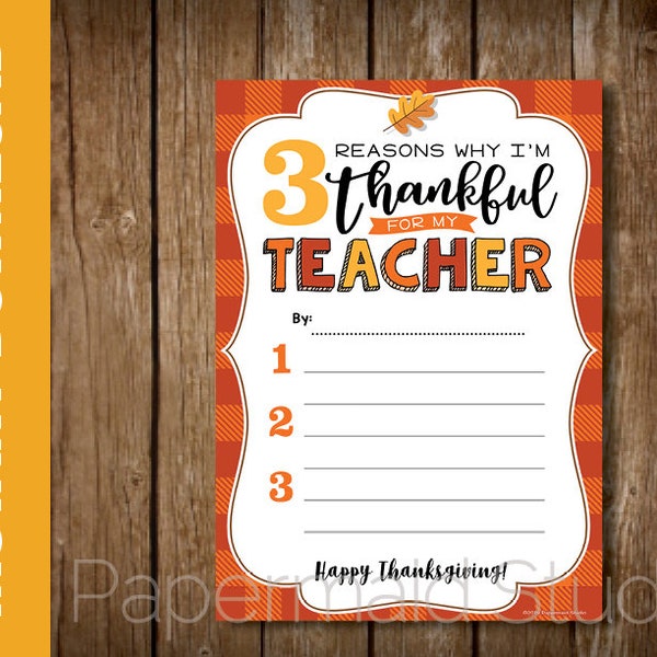 Thankful Card - Etsy