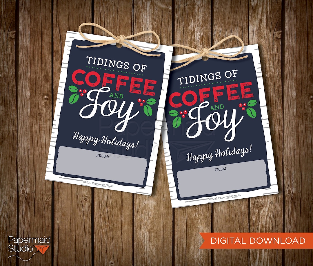 Christmas Coffee Gift Tag Printable - Teacher Christmas Gift Tag ...
