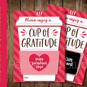 PRINTABLE Teacher Valentine's Day Coffee Gift Card Holder Thanks a ...
