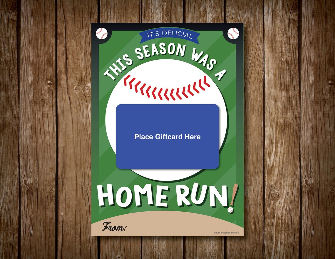 PRINTABLE Baseball Coach Thank You Card -- Printable Baseball Coach ...
