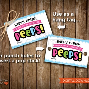 Easter Candy Tag - Happy Easter to One of My Favorite Peeps Candy Pop ...