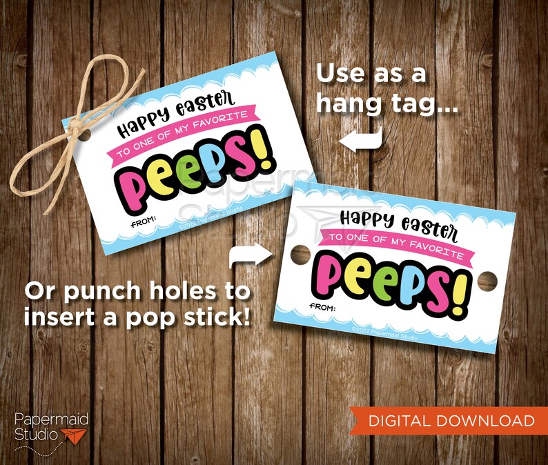 Easter Candy Tag - Happy Easter to One of My Favorite Peeps Candy Pop ...