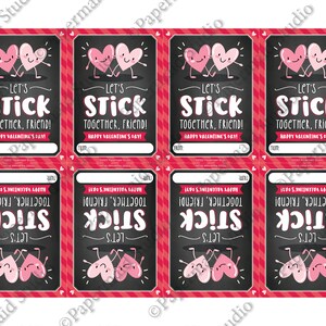 Valentine Sticker Tag Printable - Valentine's Day Lollipop Tag - Glue ...