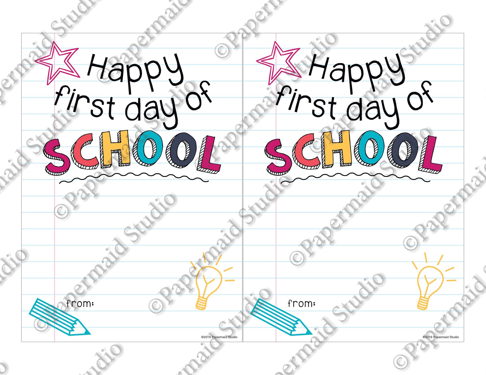 PRINTABLE Back to School Teacher Gift Card Holder - First Day of School ...